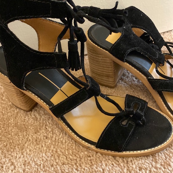Dolce Vita | Shoes | Dolce Vita Black Strappy Boho Heels Preloved ...